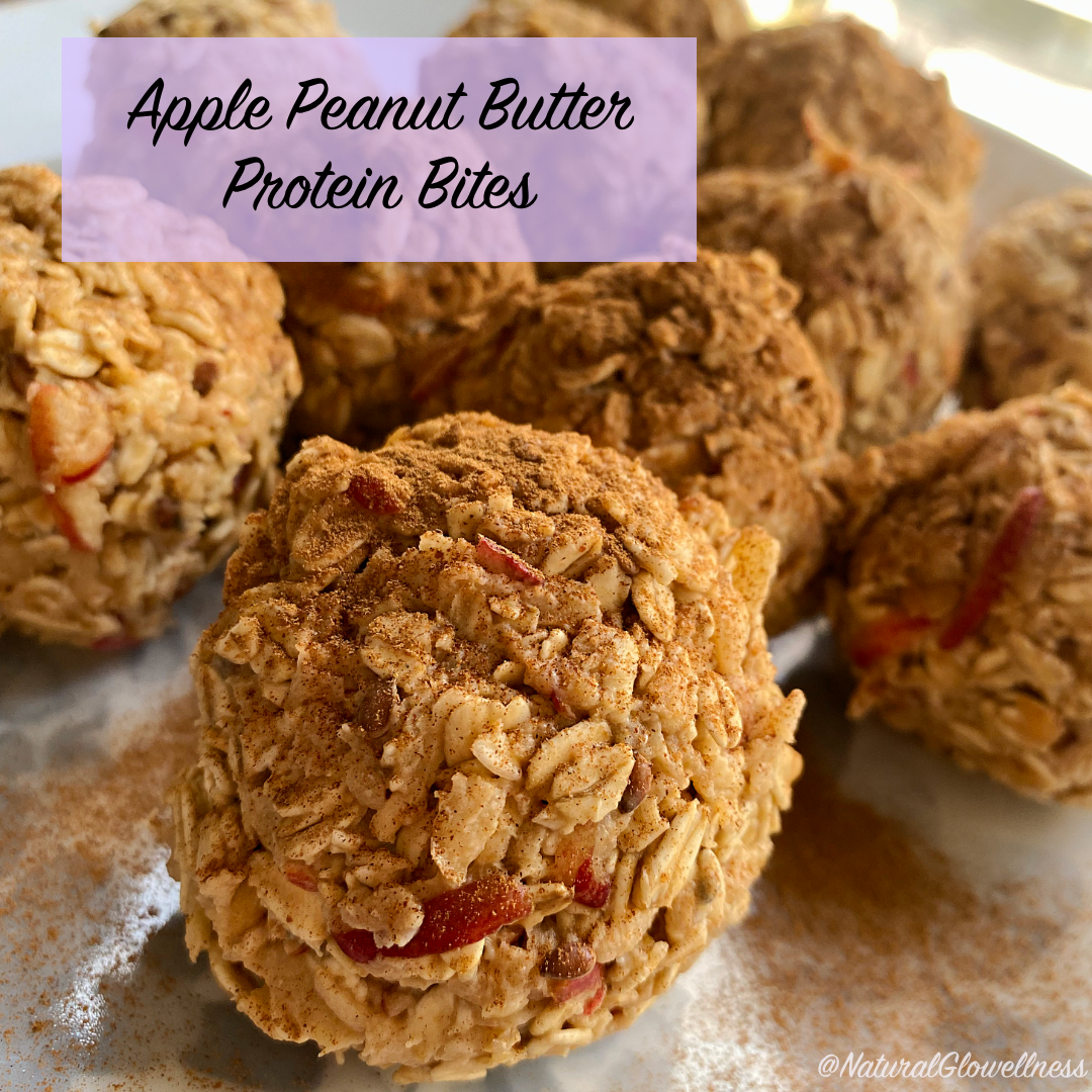 No Bake Apple Peanut Butter Protein Bites – Natural Glow Wellness
